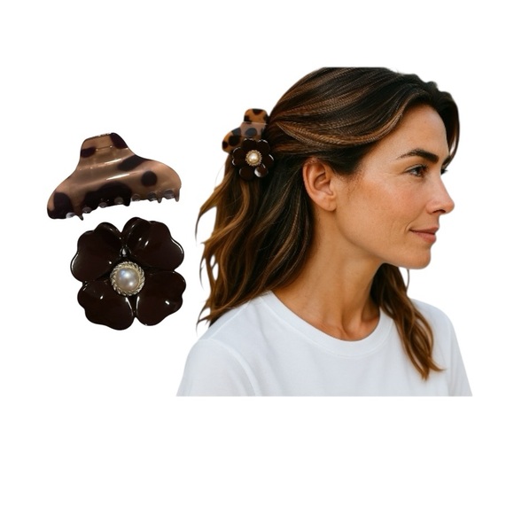 Time and Tru | Accessories | Time And Tru Flower Claw Faux Pearl ...